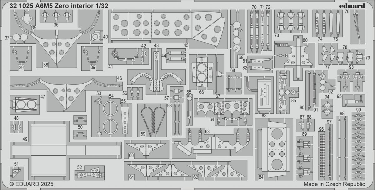 Eduard 321025 A6M5 Zero Interior detail set TAMIYA 1 32 - 1 32 - Eduard ...