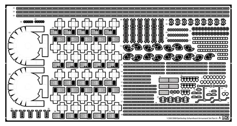 MK1 Design MS-20019 DKM Battleship SCHARNHORST ARMAMENT PARTS for ...