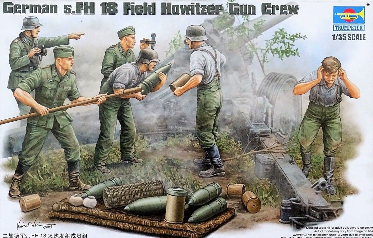 Trumpeter 00425 German s.FH 18 Field Howitzer Gun Crew sklep modelarski ...