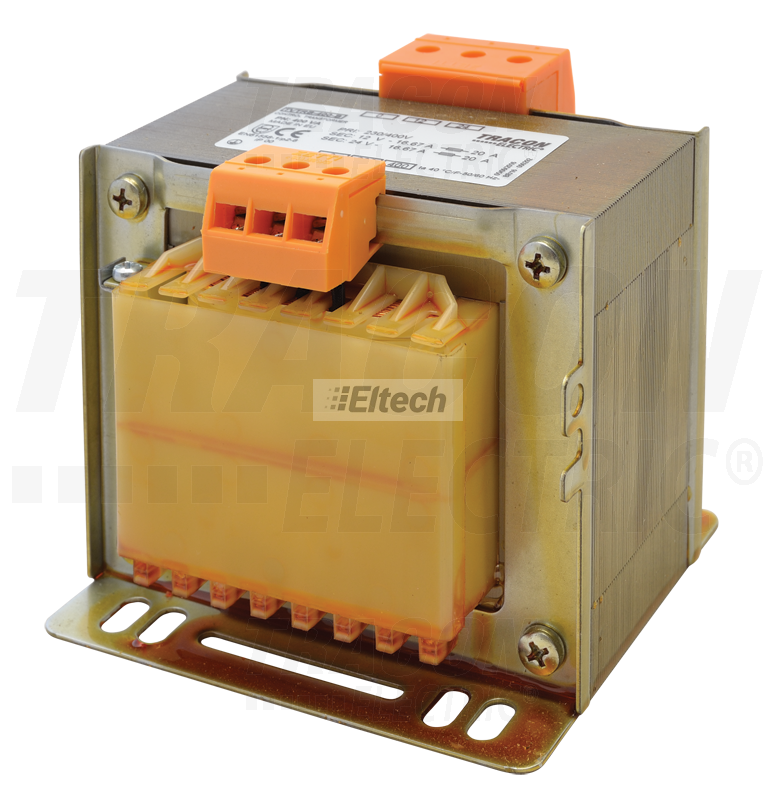 Transformator bezpieczeństwa, jednofazowy 230-400V / 12-24V, max.400VA TVTRB-400-B - ELTECH Poznań