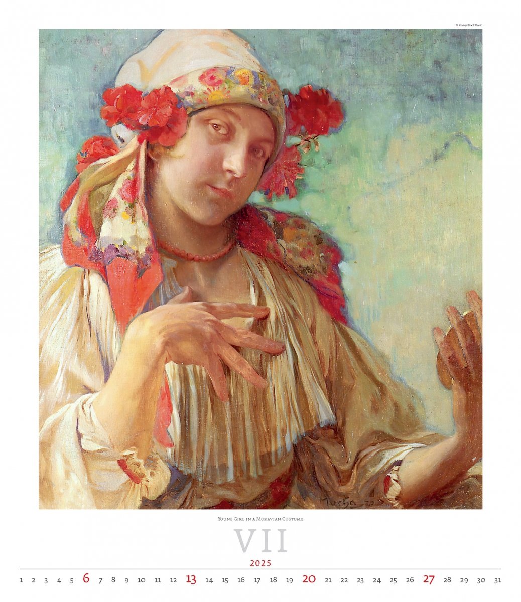 Kalendarz ścienny wieloplanszowy Alfons Mucha 2025 - exclusive edition
