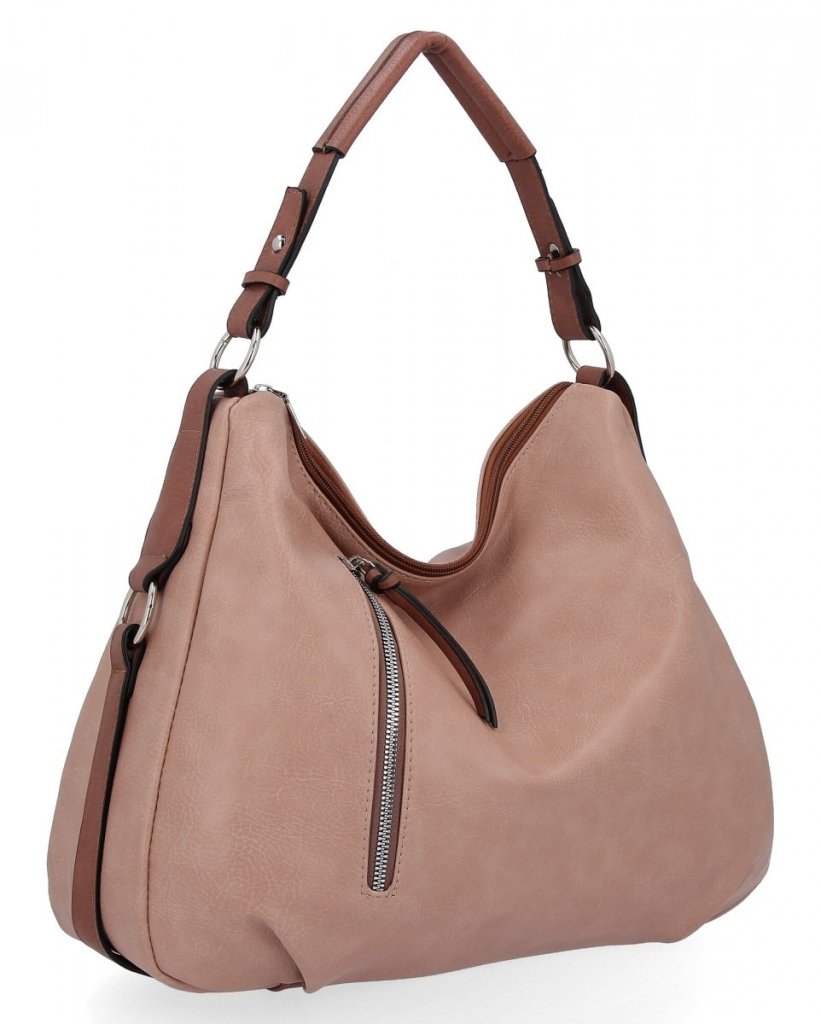 Uniwersalna Torebka Damska XL firmy Hernan HB0378 Brudny Róż ...