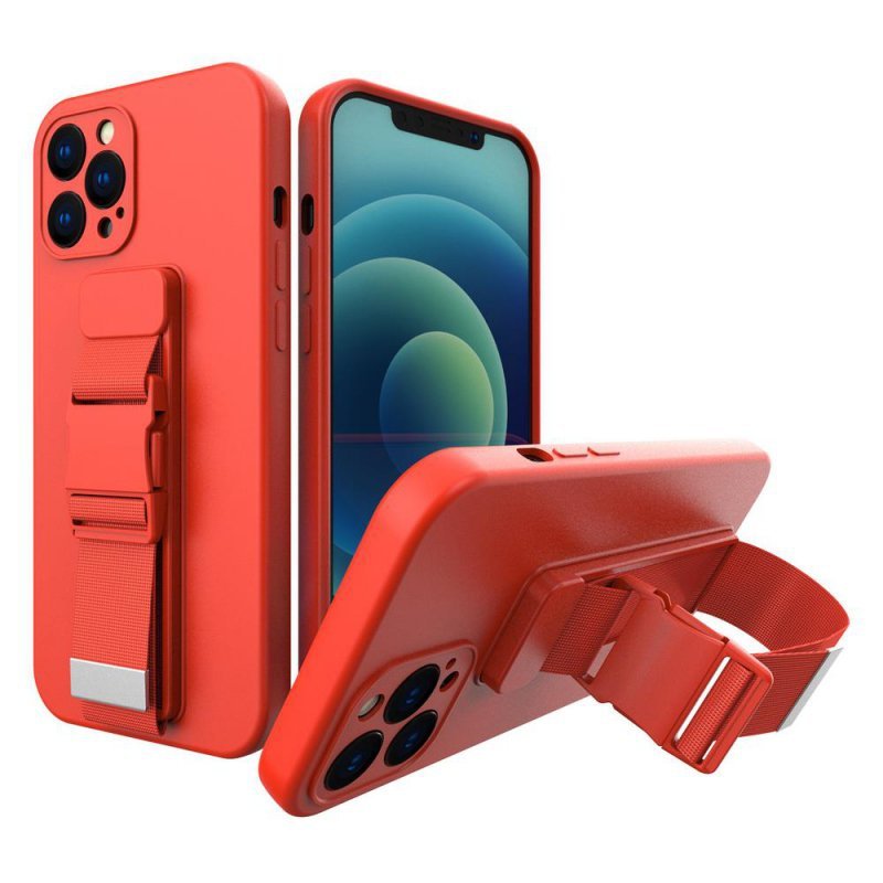 Rope case elowe etui ze smycz a cuszkiem torebka smycz iPhone 8 Plus iPhone 7 Plus czerwony