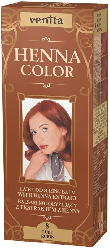HENNA COLOR Balsam Koloryzujący 8 Rubin - ZIOŁOWE FARBY DO WŁOSÓW ...