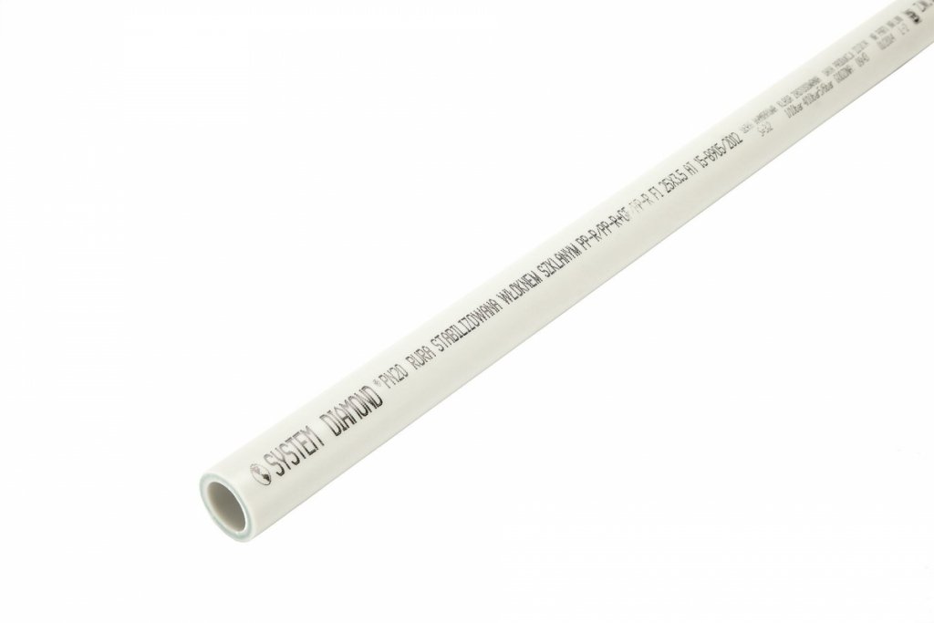 PP Rura stabilizowana włóknem szklanym PPR 40 polipropylen 1 metr ...