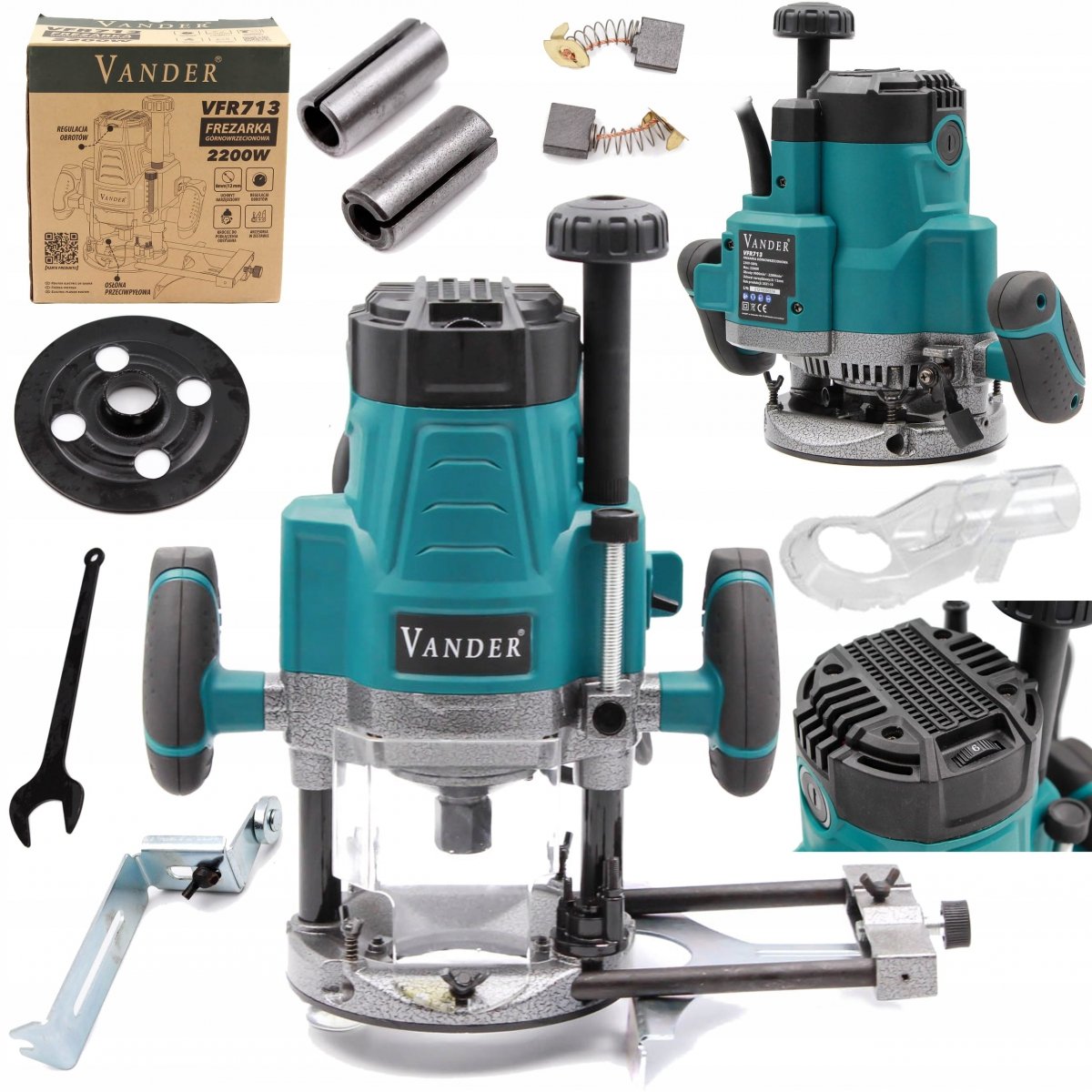 Frezarka górnowrzecionowa do drewna 2200W VANDER - Frezarki - Narzędzia ...