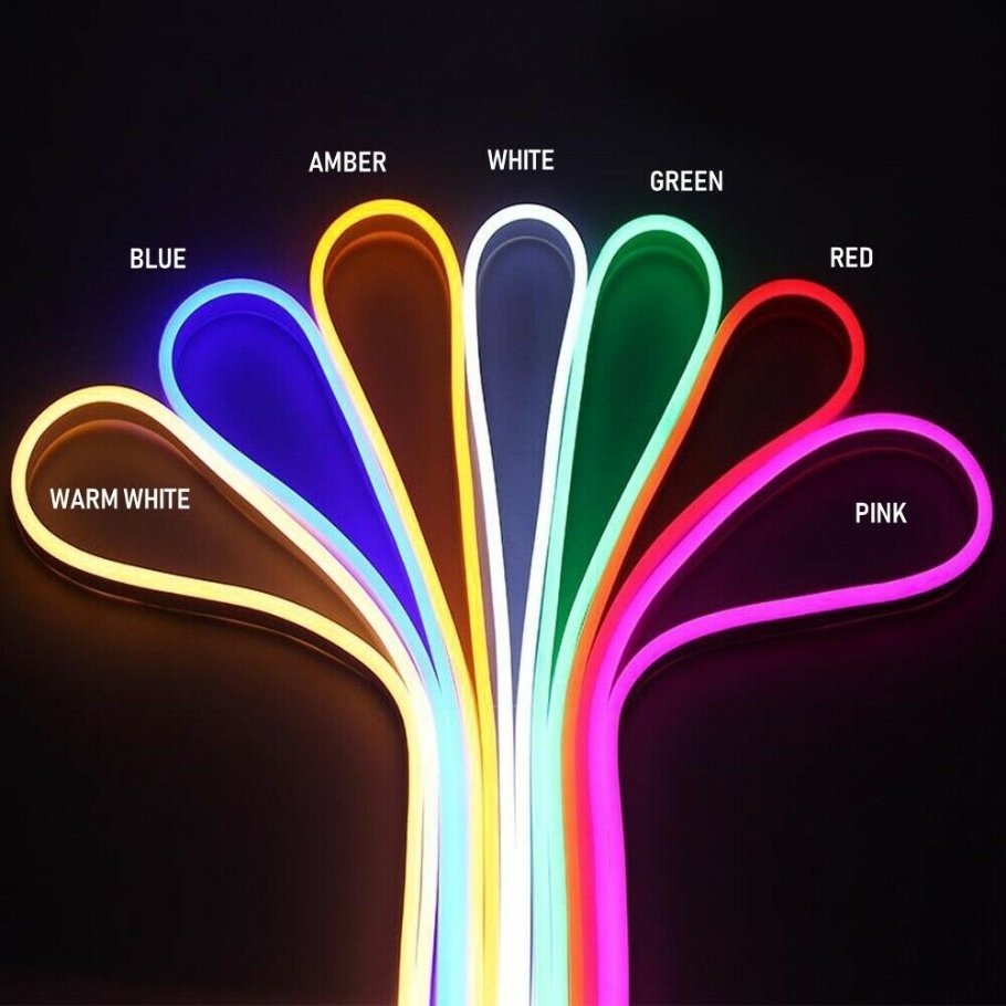 NEON LED 24V 8X16 PCV 1M RÓŻNE KOLORY IP67 - 8x16 - 24V - JEDNOSTRONNE ...