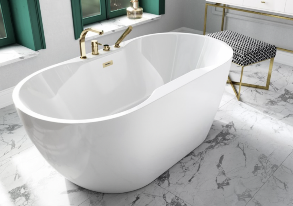 Besco Navia wanna wolnostojąca 150 + maskownica syfonu z przelewem ...