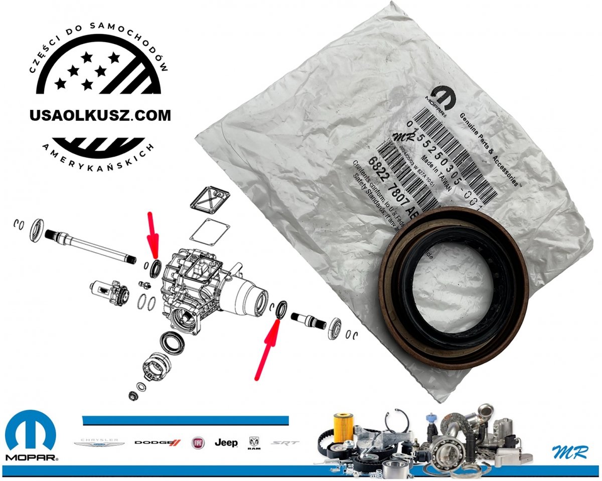 Uszczelniacz półosi tylnej Chrysler 200 AWD - Most tylny - 200 - Chrysler