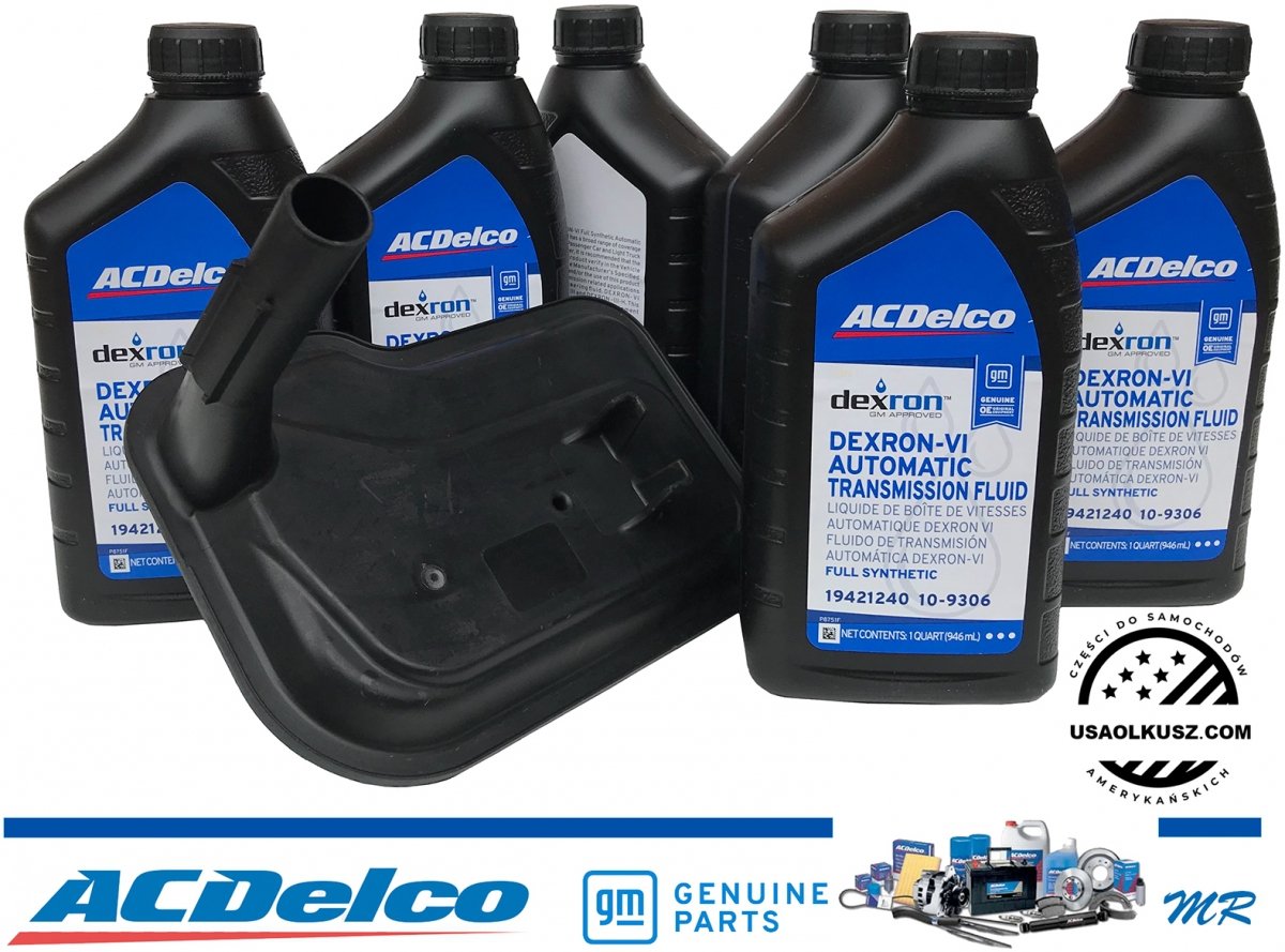 Filtr TF913 + olej AcDelco Dextron VI automatycznej skrzyni biegów 6L50 ...