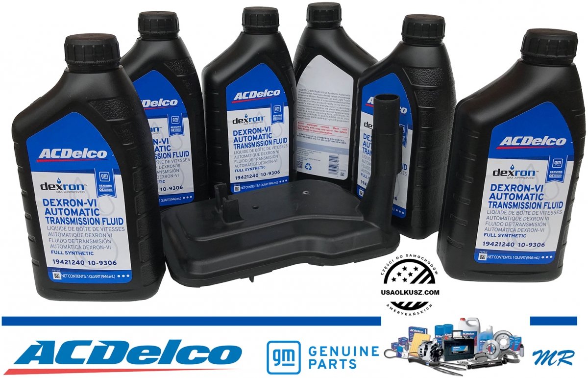 Filtr TF913 + olej AcDelco Dextron VI automatycznej skrzyni biegów 6L50 ...