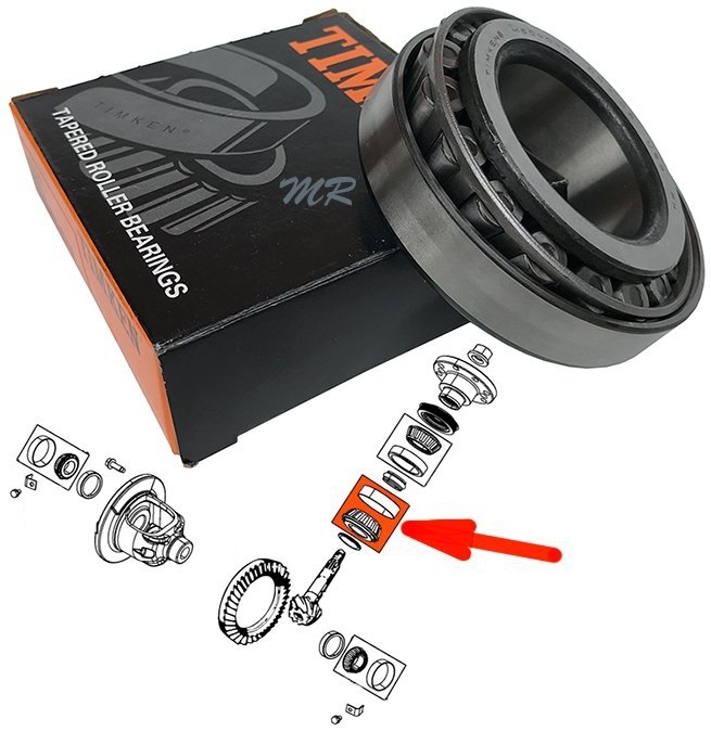 Łożysko wałka ataku tylnego mostu 235MM wewnętrzne Dodge Ram 1500 2011 ...