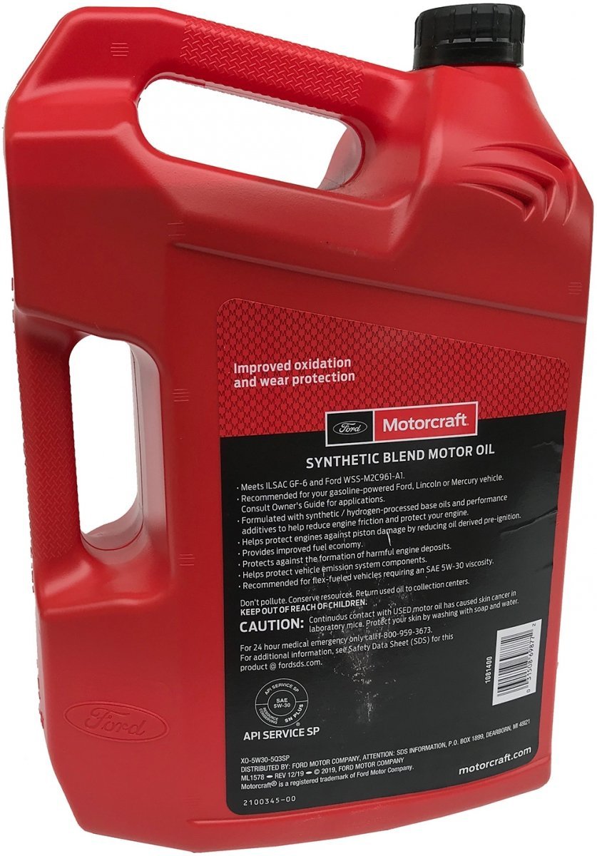 Olej silnikowy Motorcraft 5W30 SYNTHETIC BLEND MOTOR OIL 4,73L Ford ...