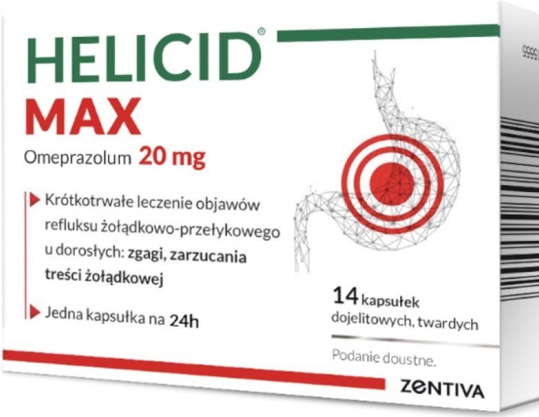 Helicid MAX 20 mg,14 kaps. | Polskimarket.nl