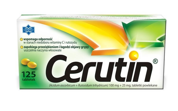 CERUTIN x 125 tabletek - Przeziębienia, grypa | Polskimarket.nl