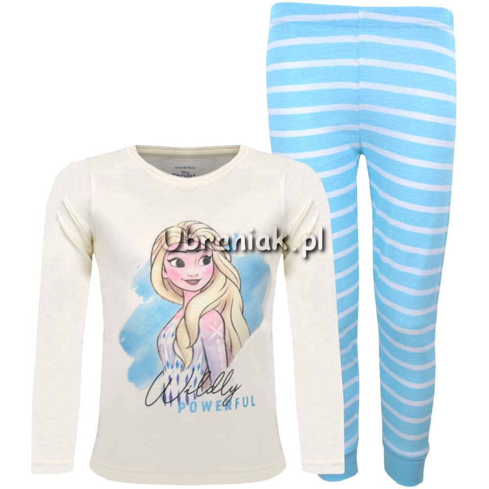 Piżama Kraina Lodu żółto-niebieska w rozmiarach od 104 do 134, z ...