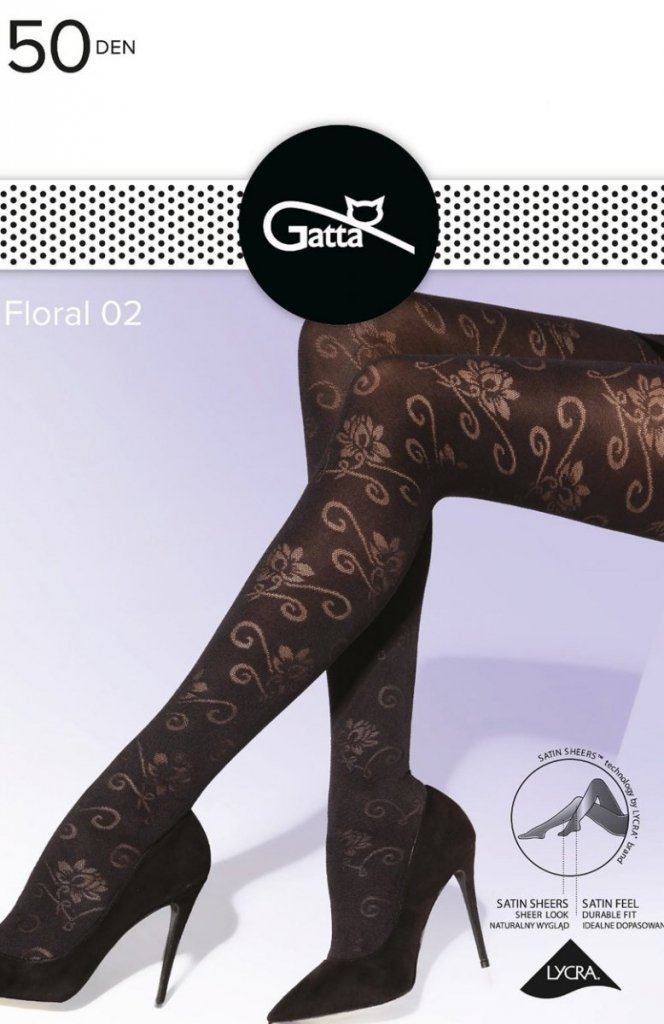 Gatta Floral wz 02 rajstopy damskie | Intimiti.pl