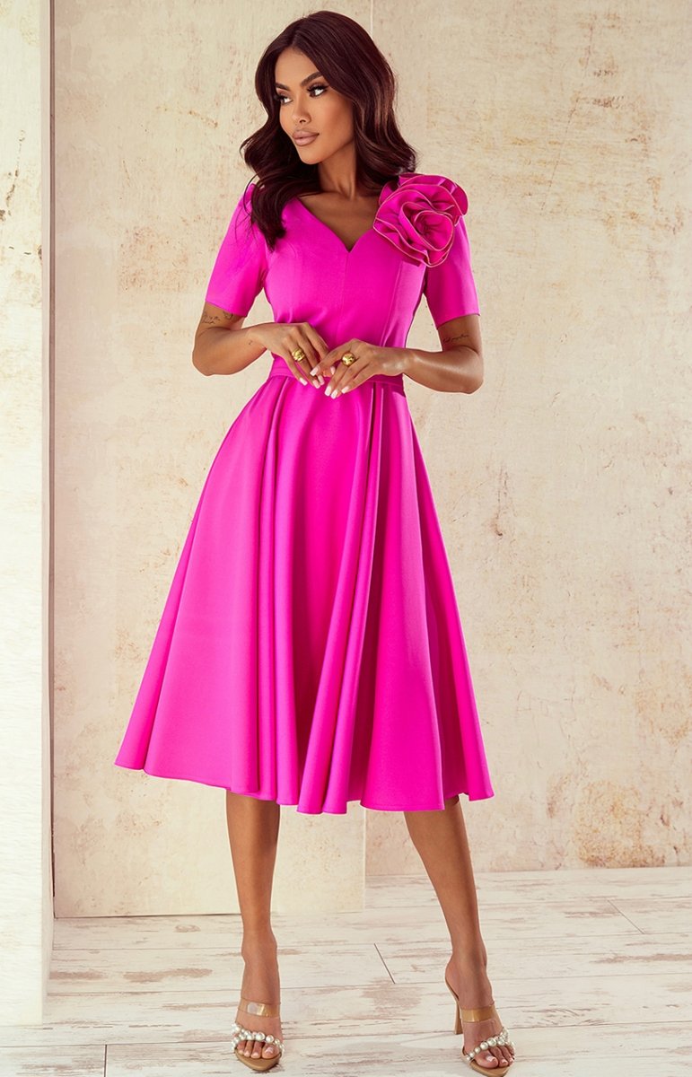 Elizabeth Rubi sukienka midi fuksja | Intimiti.pl