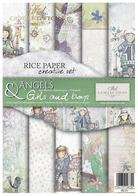 rice paper creative set RS011 - Angels girls and boys * graphics by ...