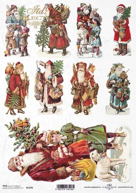 Rice paper R1298 - Vintage, Santa Claus
