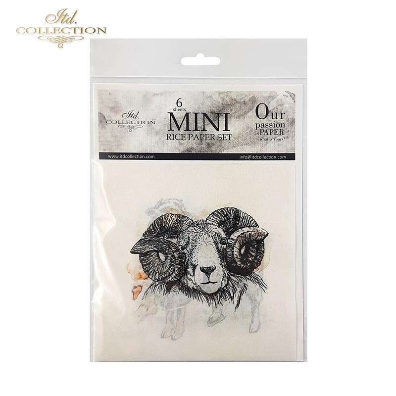 Rice paper set RSM001 * sheep, goats, rams