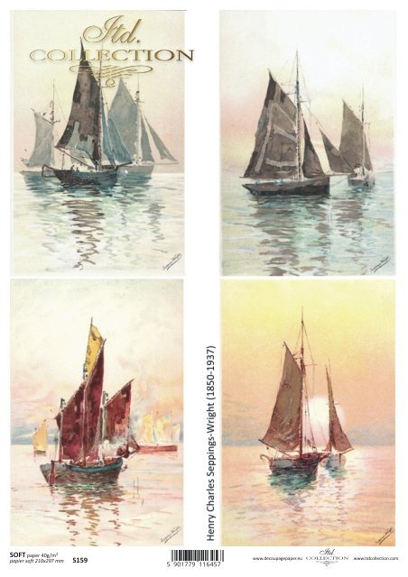 Decoupage paper SOFT-ITD S159 * paper for decoupage Ships, boats