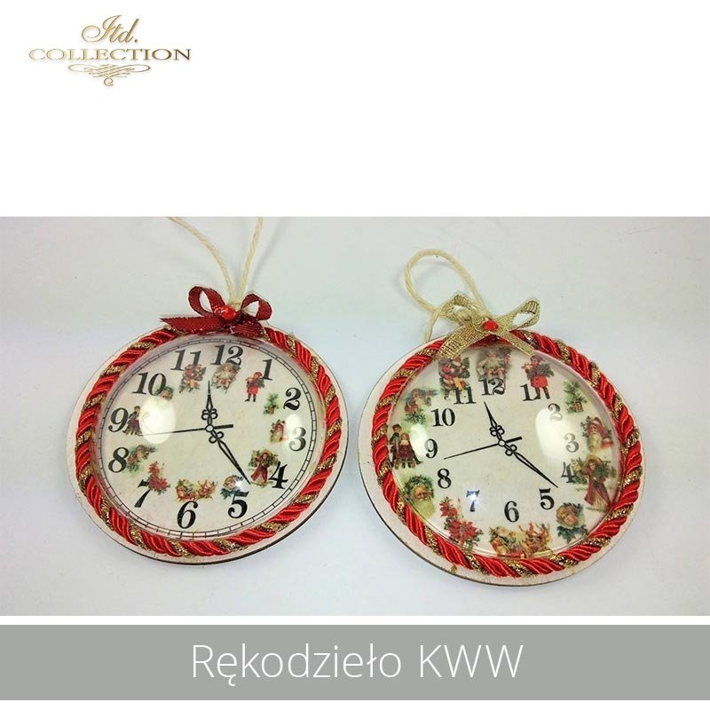 Rice paper R1023 - Christmas clocks