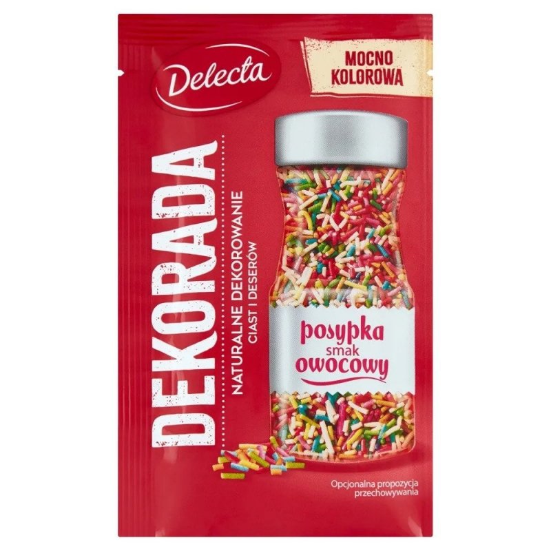 Posypka cukrowa kolorowa DEKORADA owocowa tort 30g - Perełki, posypki ...